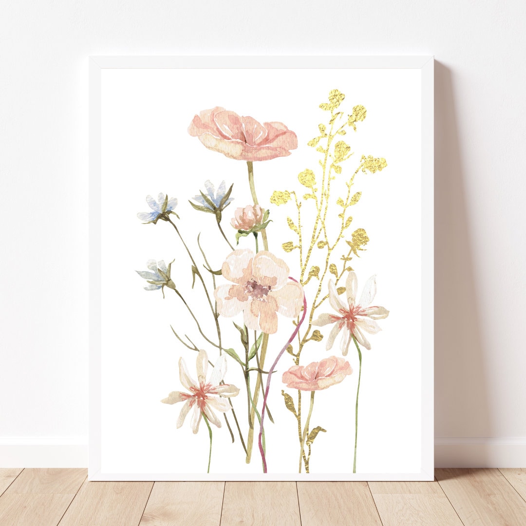 Wildflower Print Wildflower Printable Wall Art Spring Printable Spring ...