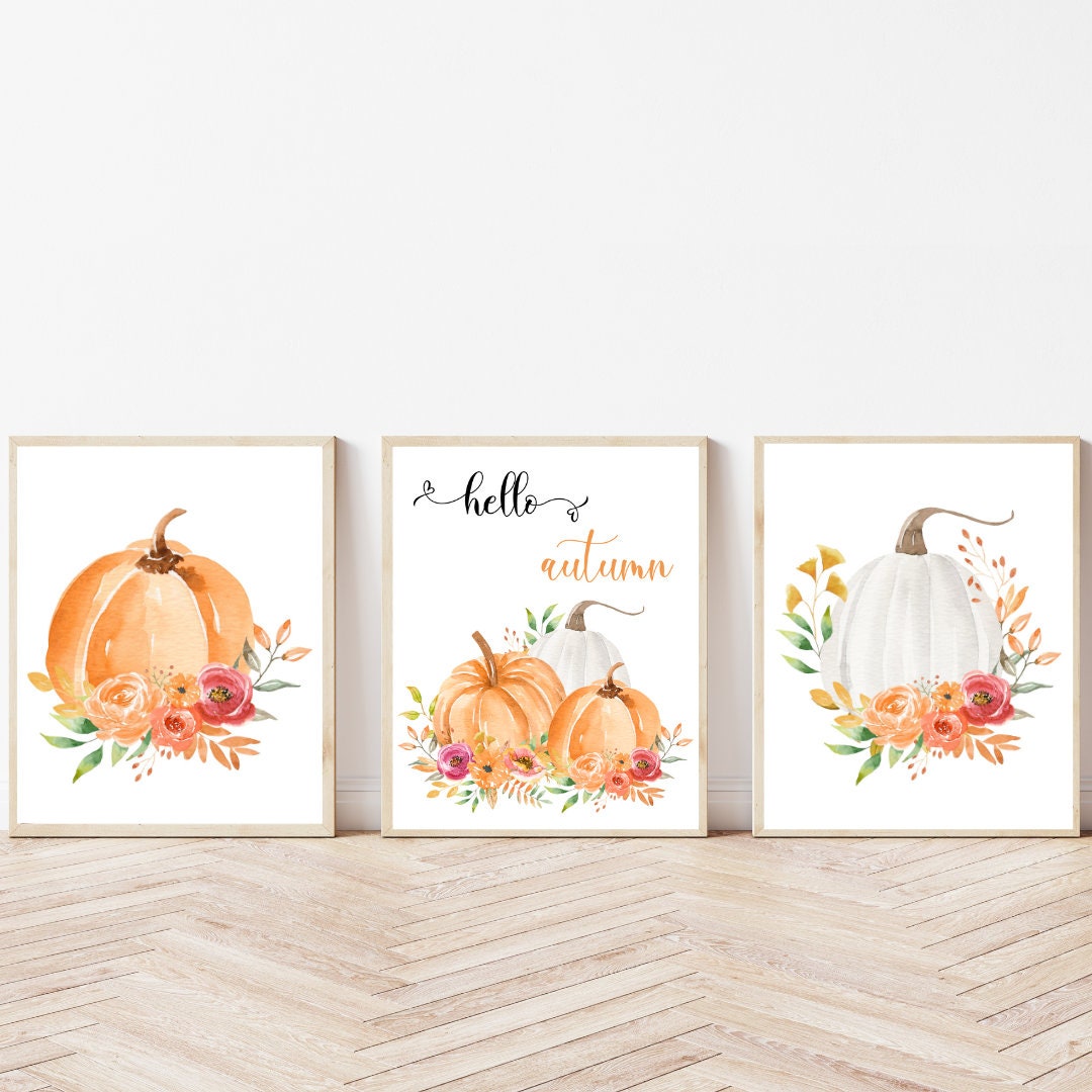 Fall Prints Set of 3 Fall Wall Art Fall Decor Printables Autumn Decor ...