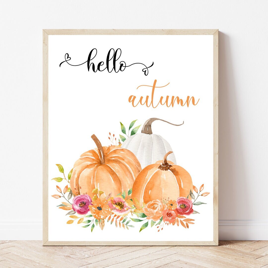 Fall Printable Wall Art Fall Decor Fall Prints Picture Pumpkin Prints ...