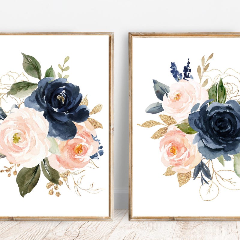 Navy Pink Nursery - Etsy