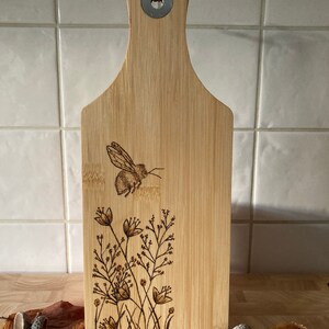 Bee & Spring Design Serving Board. Pyrography by Hand, Home Gift ...
