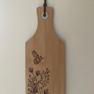 Bee & Spring Design Serving Board. Pyrography by Hand, Home Gift ...