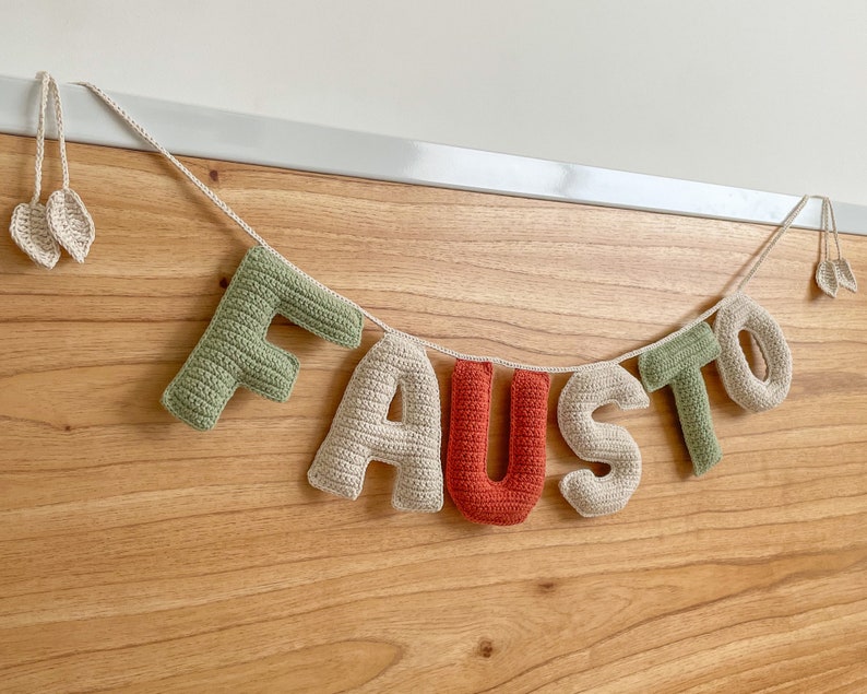 Crochet Garland With Personalized Name, Word, or Letter. Amigurumi ...