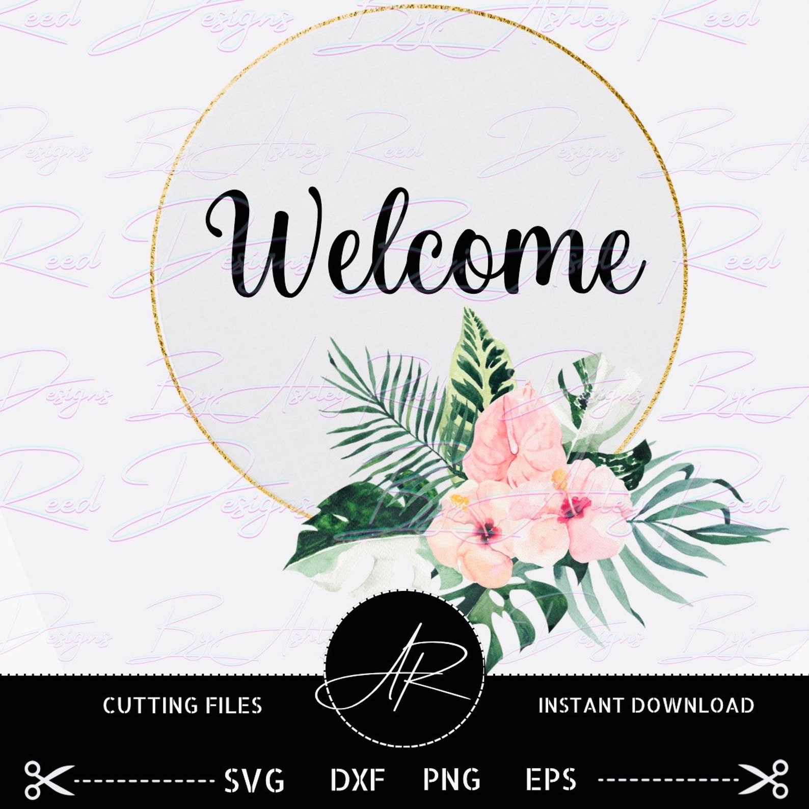 Welcome Svg Welcome Svg File-welcome Monogram Door Sign Svg Monogram ...