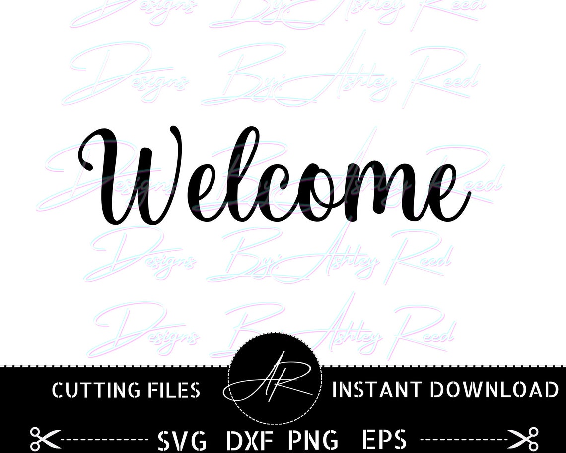Welcome Svg Welcome Svg File-welcome Monogram Door Sign Svg Monogram ...