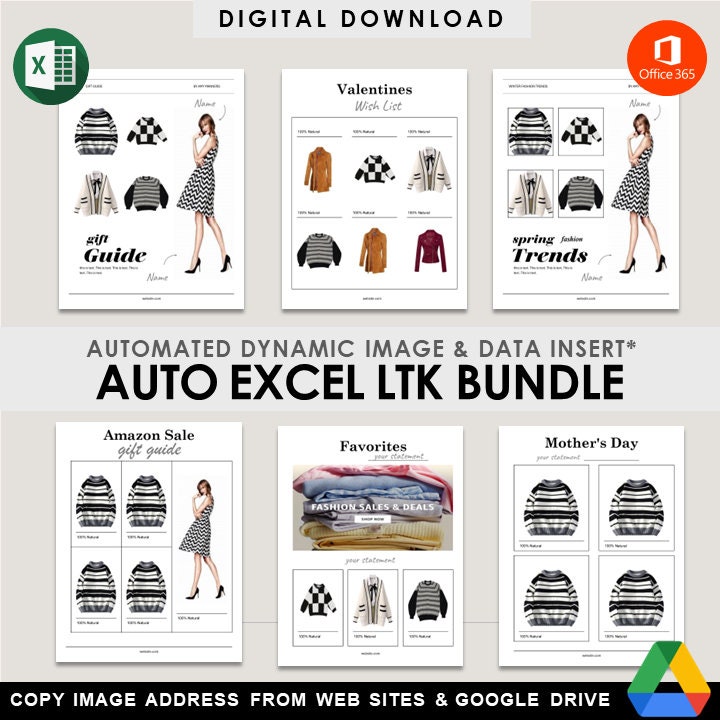 Auto Excel LTK Line Sheet Wholesale Line Sheet Automated Excel Workbook ...