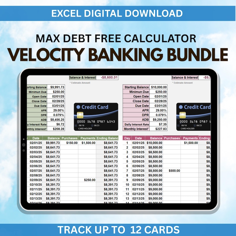 Canva Bill Spreadsheet - Etsy