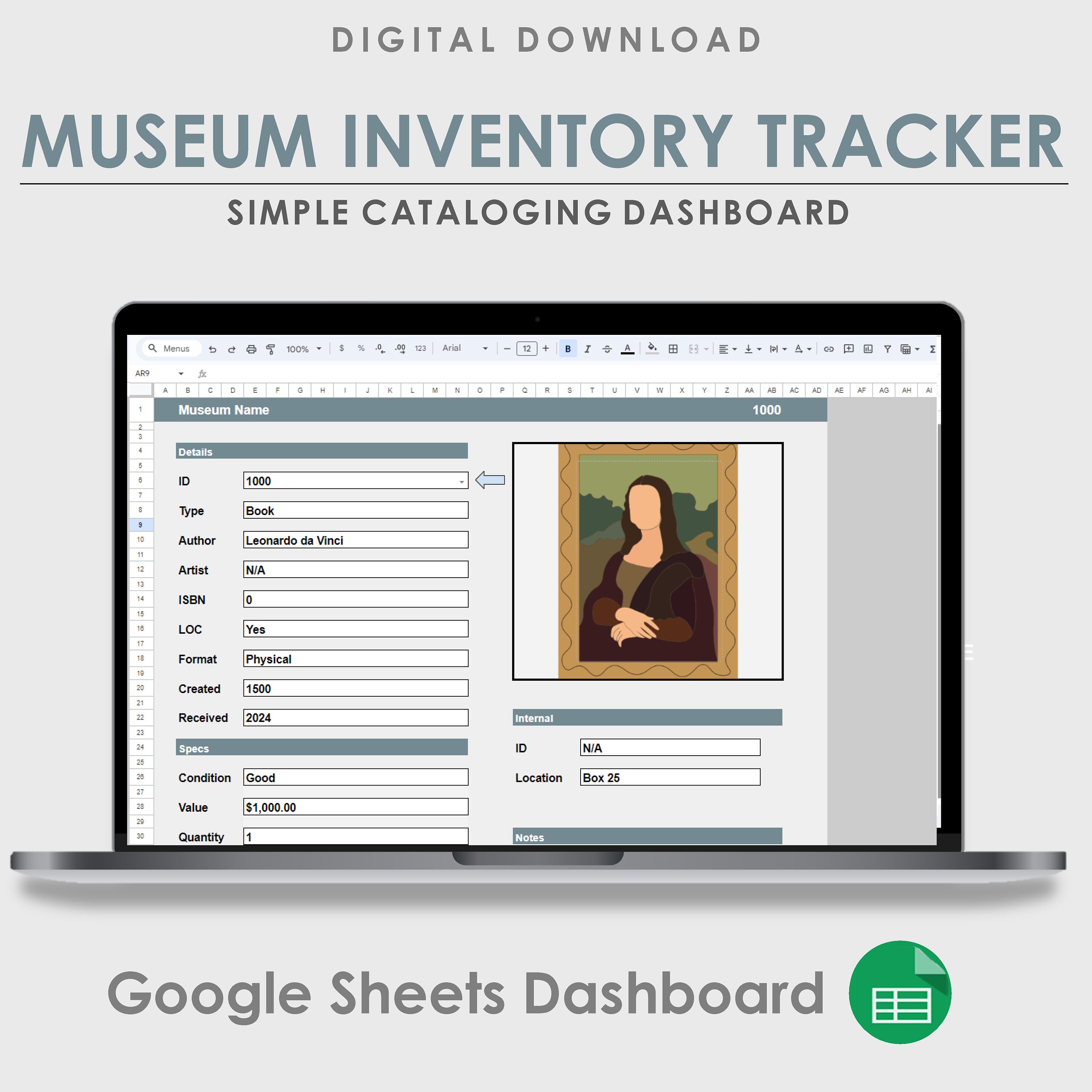 Museum Inventory Tracker - Etsy