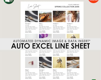 Auto Excel LTK Line Sheet Wholesale Line Sheet Automated Excel Workbook ...