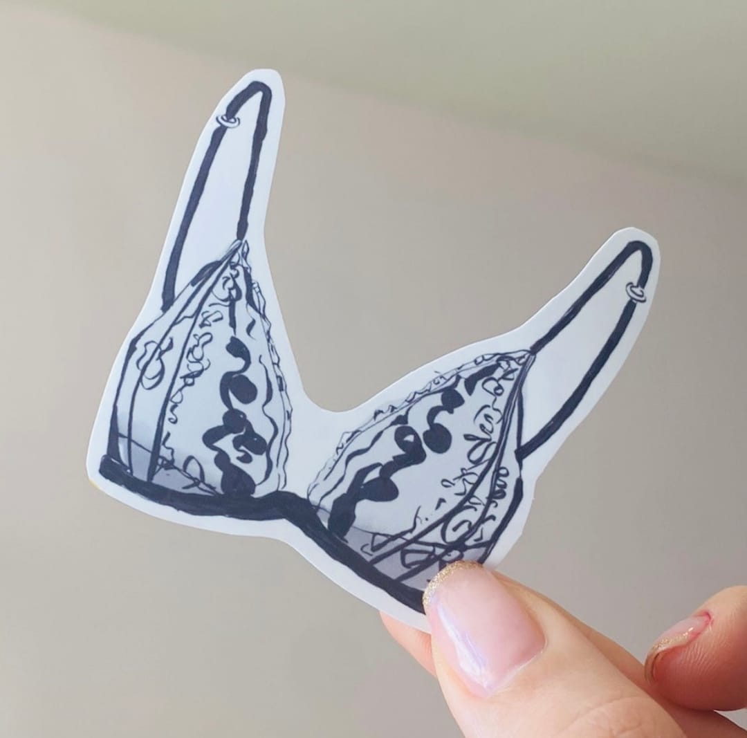 Illustrated Sexy Lingerie Die Cut Vinyl Sticker Lingerie Computer Decal ...