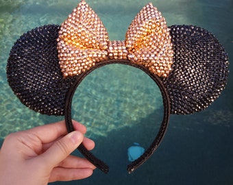 Rhinestone Park Mouse Ears, 3D Printed Bedazzled Mouse Head Ears ...