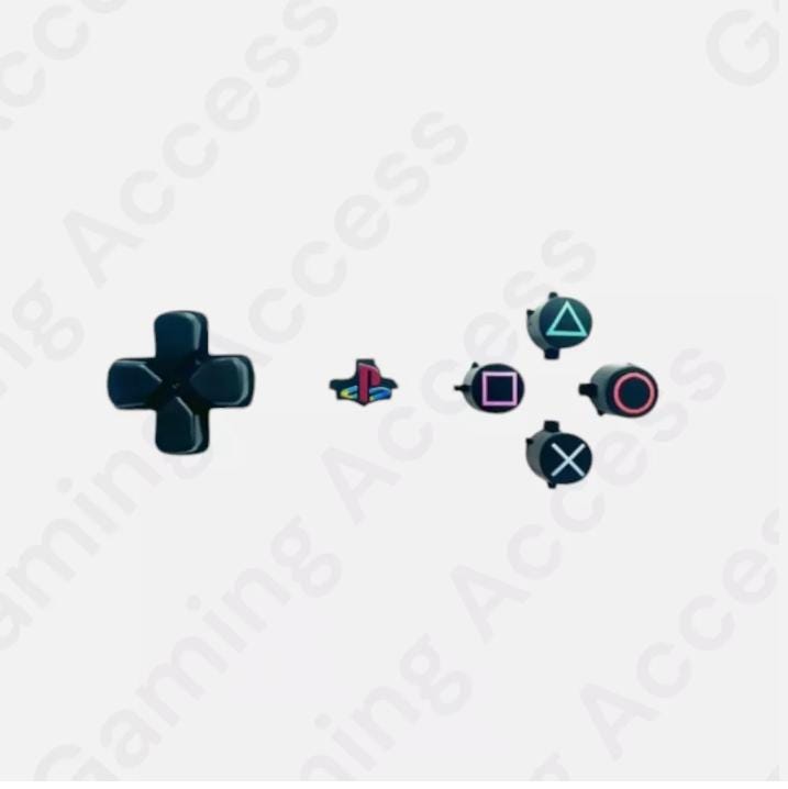 Ps5 Controller (retro Themed Buttons, D-pad. Power Button) PS5 ...