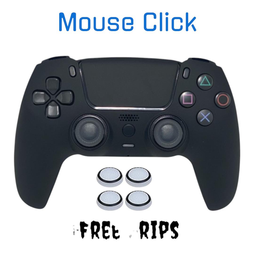 PS2 Black Retro X NEW Mouseclick Face Buttons Dualsense Playstation 5 ...