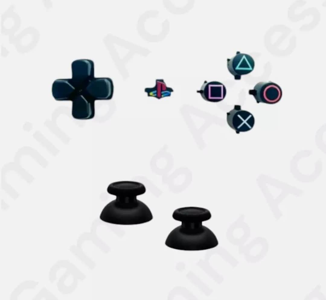 PS5 Controller (retro Themed Buttons, D-pad. Power Button, & Joysticks ...