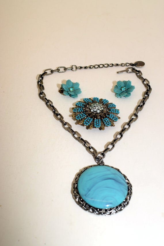 Vintage turquoise blue set - Gem