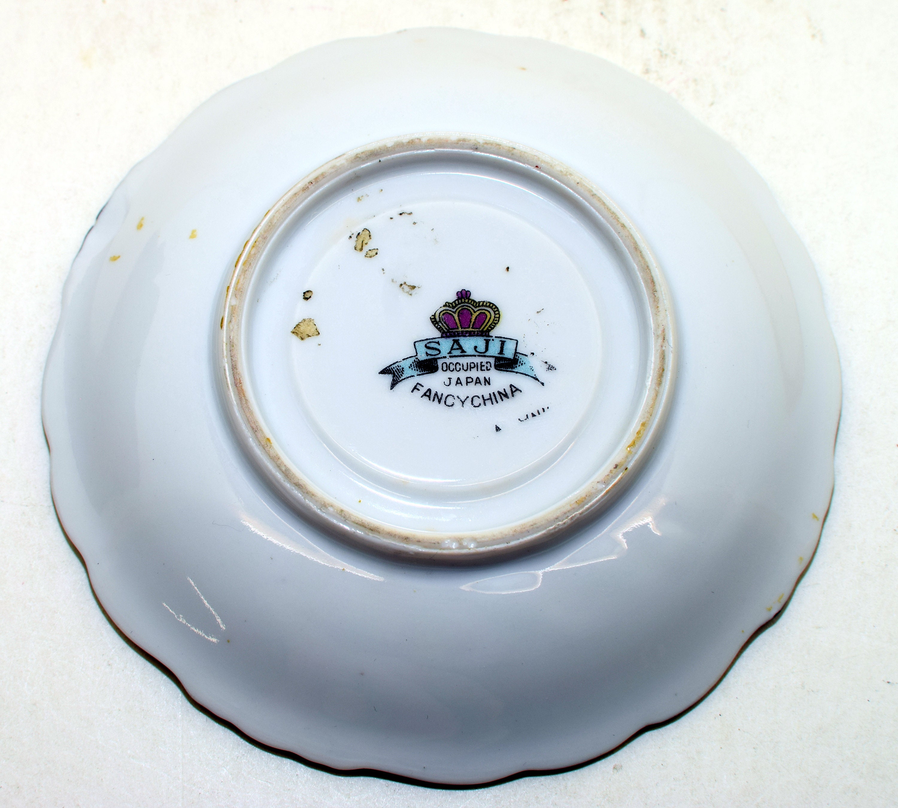 Vintage Saji Occupied Japan Fancy China Small Plate - Etsy