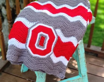 Ohio State Afghan - Etsy