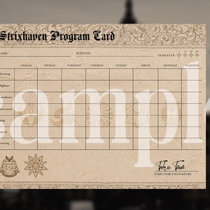 Strixhaven Schedule Sheet (DIGITAL DOWNLOAD) - Etsy
