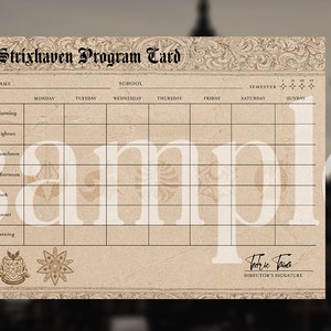 Strixhaven Schedule Sheet (DIGITAL DOWNLOAD) - Etsy