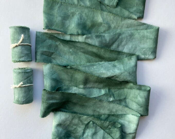 Hand Dyed Cotton Ribbon, Hand Torn Ribbon, Weaving Ribbon, Macrame ...