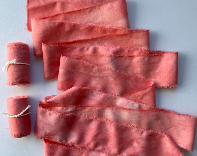 Hand-torn Hand-dyed Cotton Ribbon, Weaving Ribbon, Macrame Ribbon ...