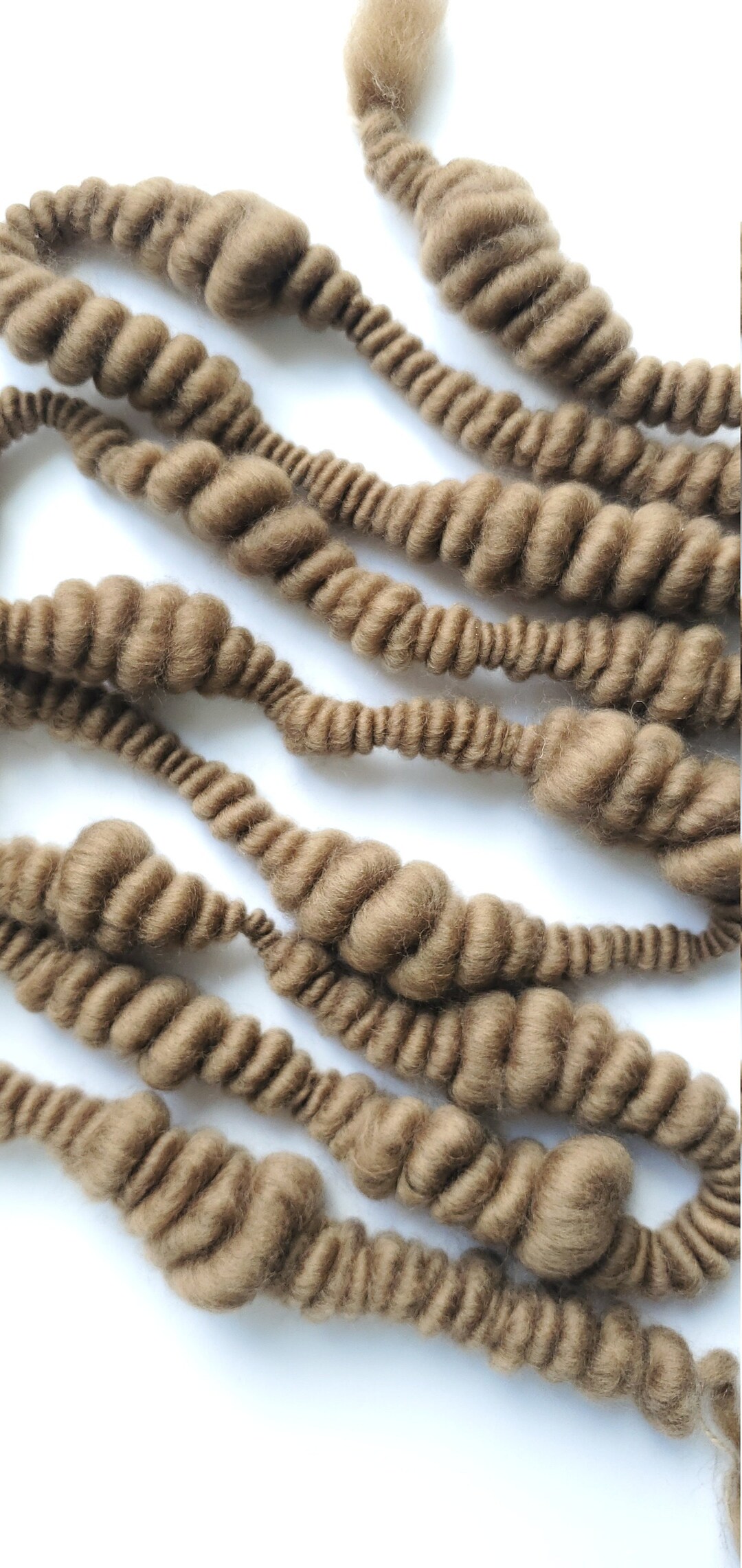 Handspun Art Yarn, Coiled Yarn, Brown Art Yarn, Beehive Yarn, Weaving ...