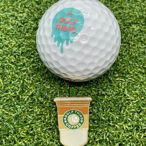 Coffee Cup Golf Ball Marker - Etsy