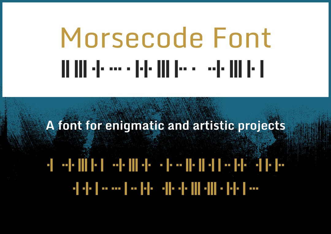 Morse Code Font for Graphic Design, Logo Design, Puzzles - Etsy