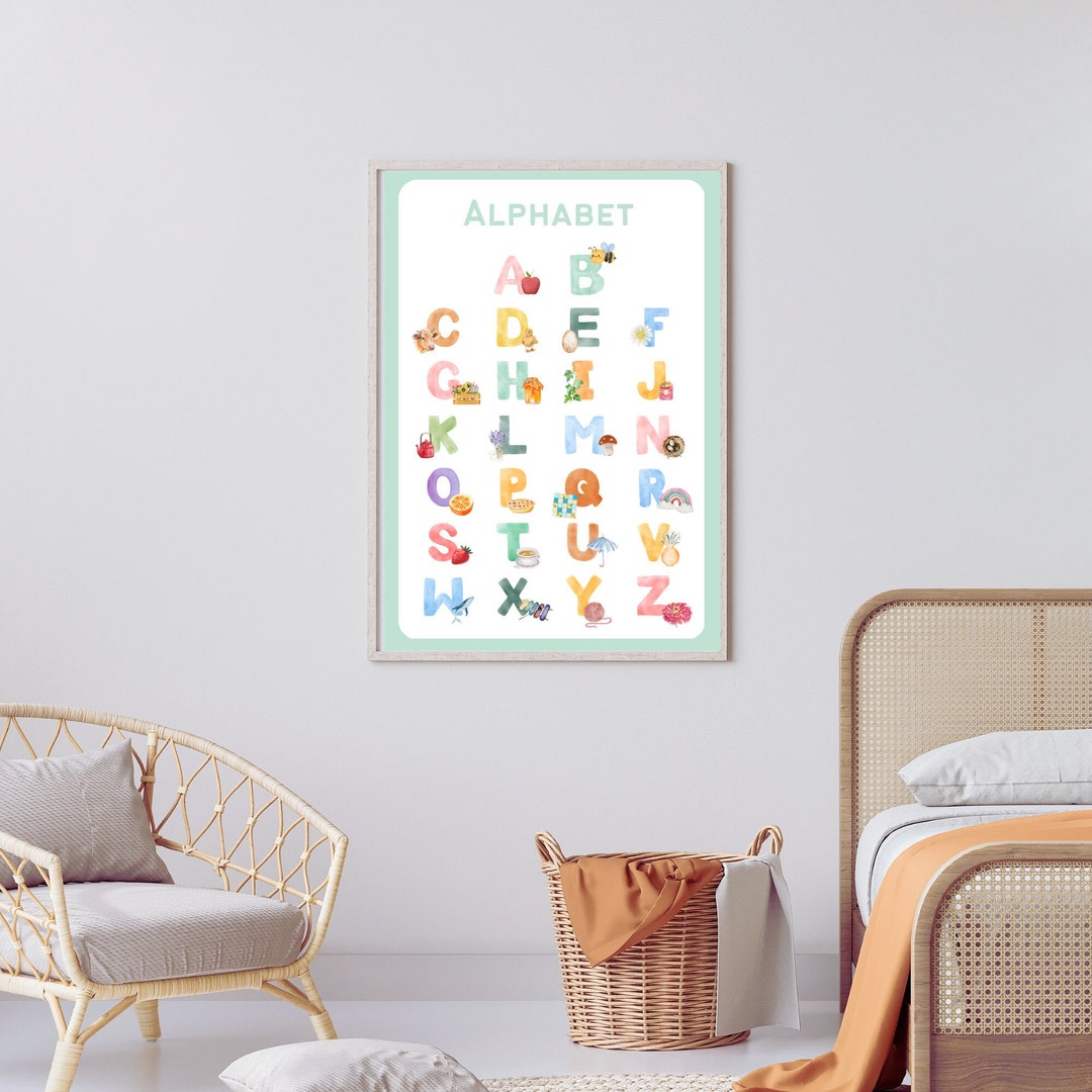 Alphabet Poster Cottagecore - Etsy