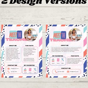 Meet the Teacher Template Editable Printable - Etsy