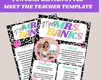 Editable Meet the Teacher Flyer | Canva Template | Back to School ...