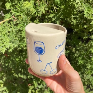 Pre-order Handmade Ceramic Travel Mug With Lid: Pottery Coffee Cup - Etsy