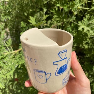 PREORDER Ceramic Travel Mug, Handmade Pottery Coffee Tea Cup, Ceramic ...
