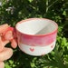 Ceramic Pink Heart Mug With Plate, Porcelain Cup, Handmade Coffee Tea ...