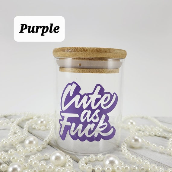 Smell Proof Stash Jar With Bamboo Lid Glass Weed Jar - Etsy