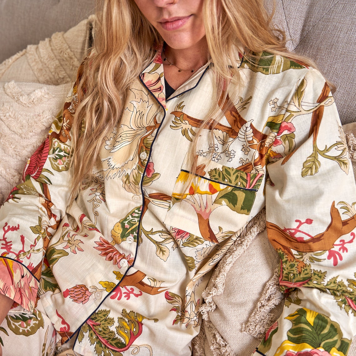 Pyjamas/ Floral Pure Cotton P J Set Pijamas Set night Wear - Etsy