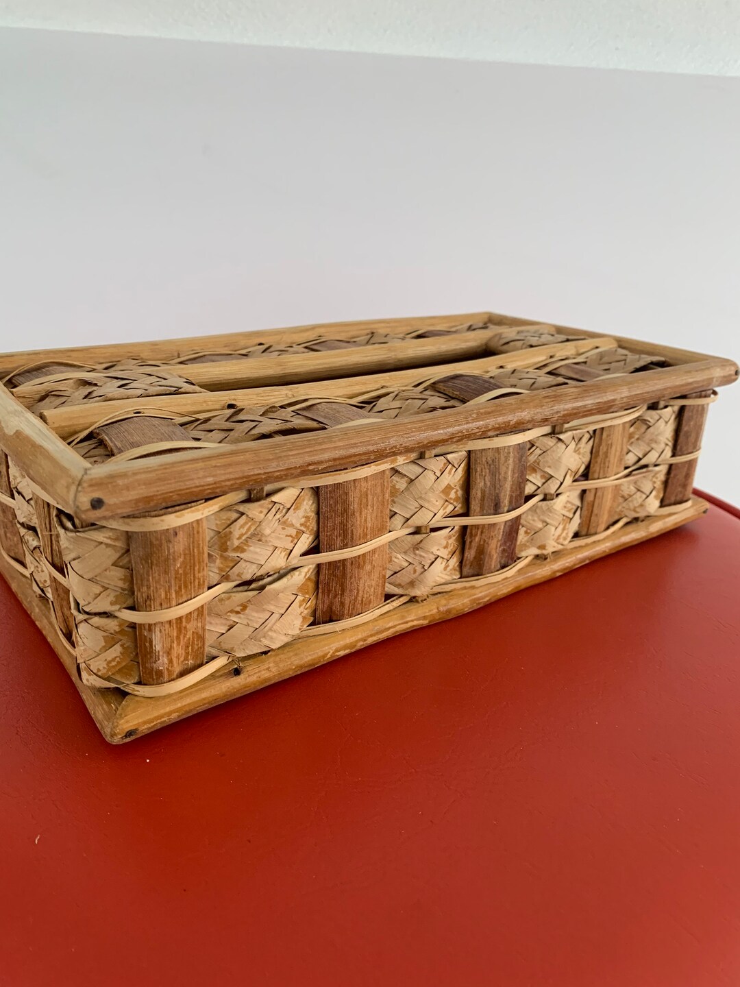Rattan Tissue Box Cover - Etsy
