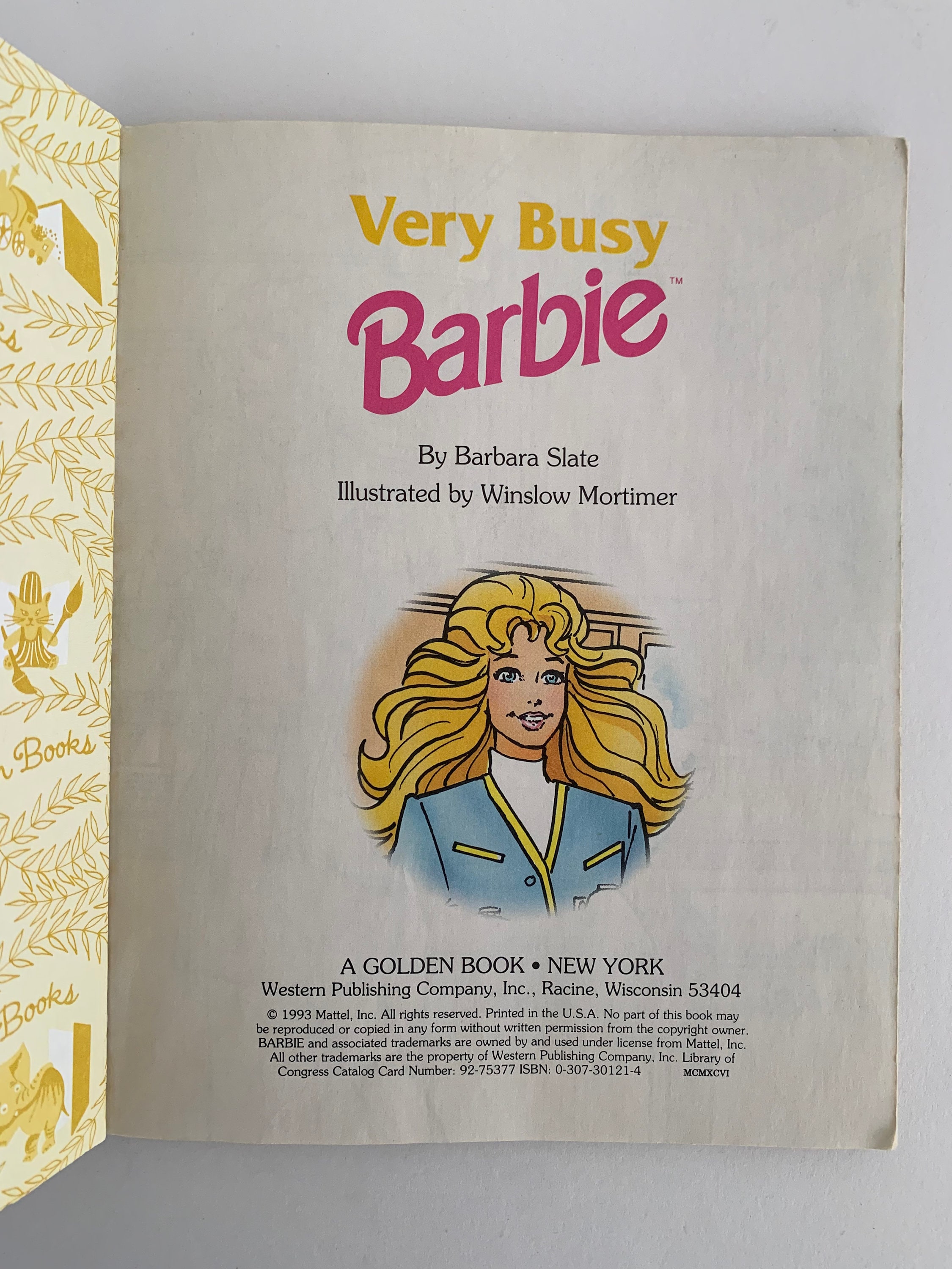 Vintage 90s Barbie Little Golden Books “very Busy Barbie” and “the ...