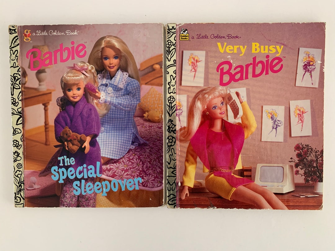 Vintage 90s Barbie Little Golden Books “very Busy Barbie” and “the ...