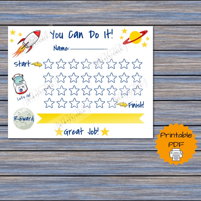 Kids Reward Chart Printable Reward Chart Kids Goal Chart | Etsy