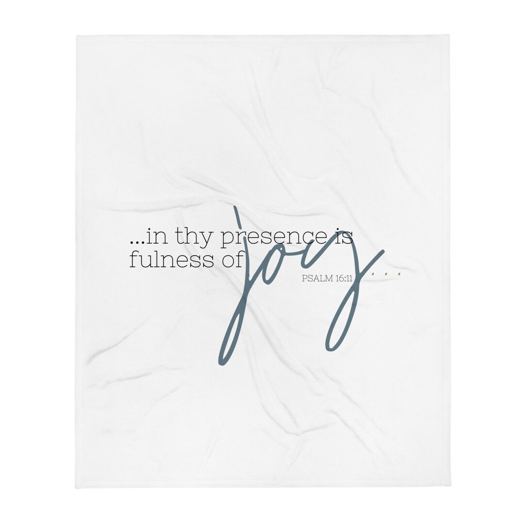 KJV Verse Blanket Joy Psalm 16:11 Cozy Soft Bible - Etsy
