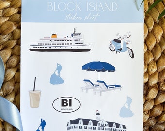 Block Island Sticker | Etsy
