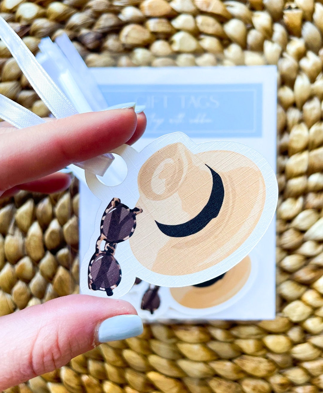 Sun Hats and Sunglasses Gift Tags Set of 5 - Etsy