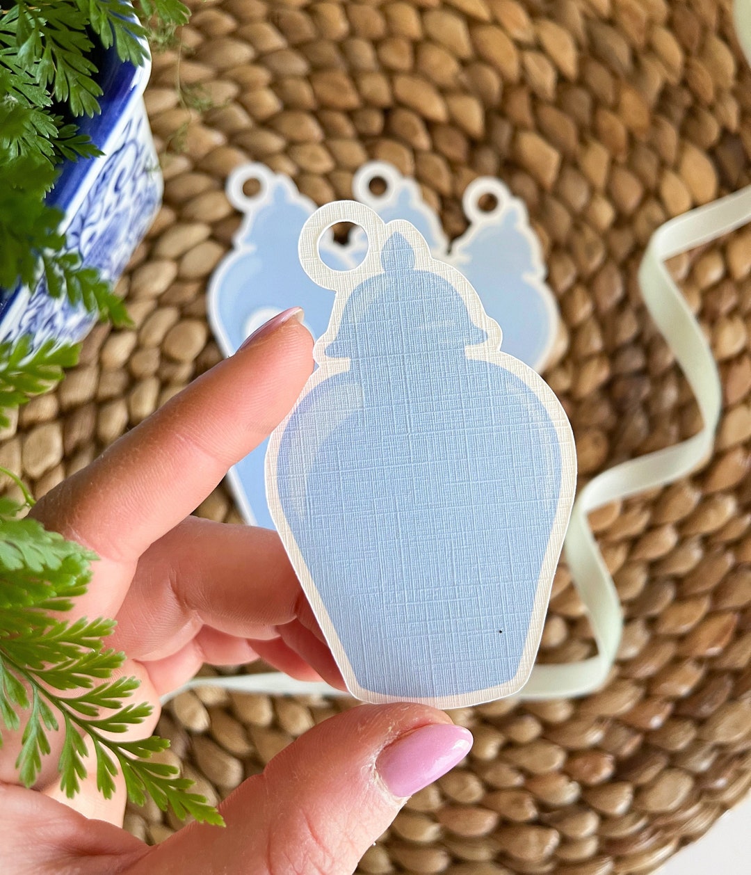 Blue Temple Jar Gift Tags - Set of 5 - Etsy