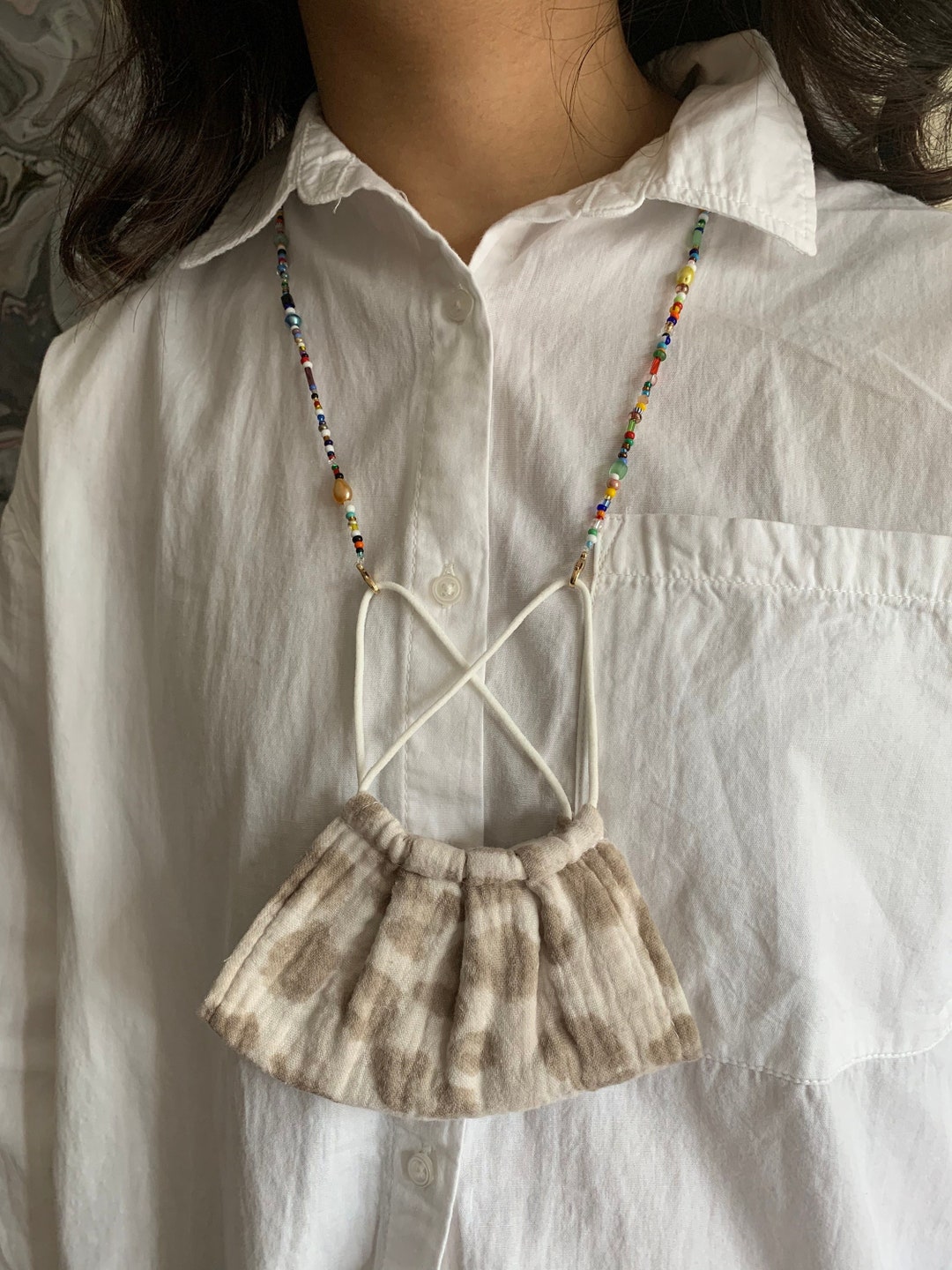 Multicoloured Beaded Mask Chain - Etsy