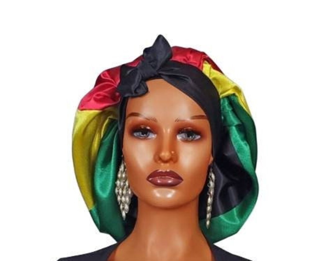 Reversible Satin Hair Bonnet With Straps| X-large Double Layers ...