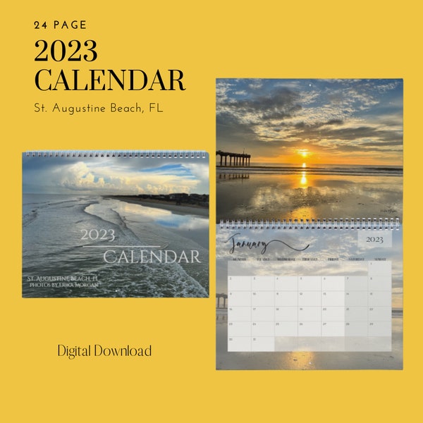 Beach Calendar - Etsy