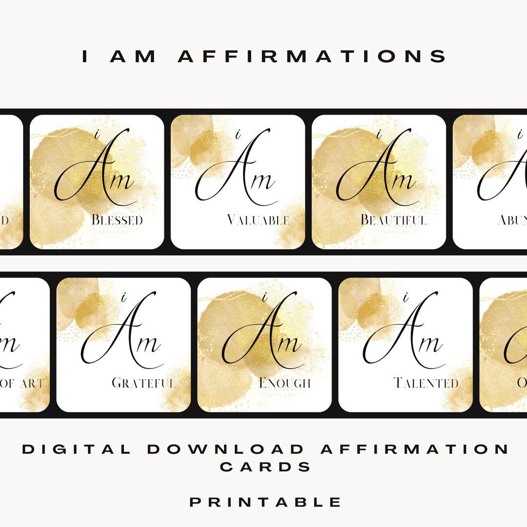 I AM Affirmation Cards - Etsy