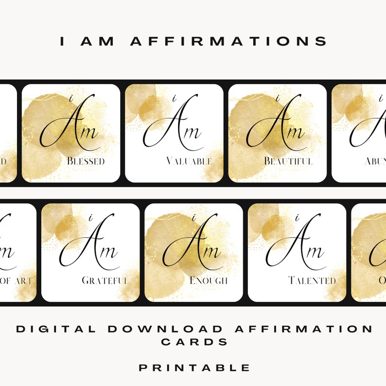 I AM Affirmation Cards - Etsy