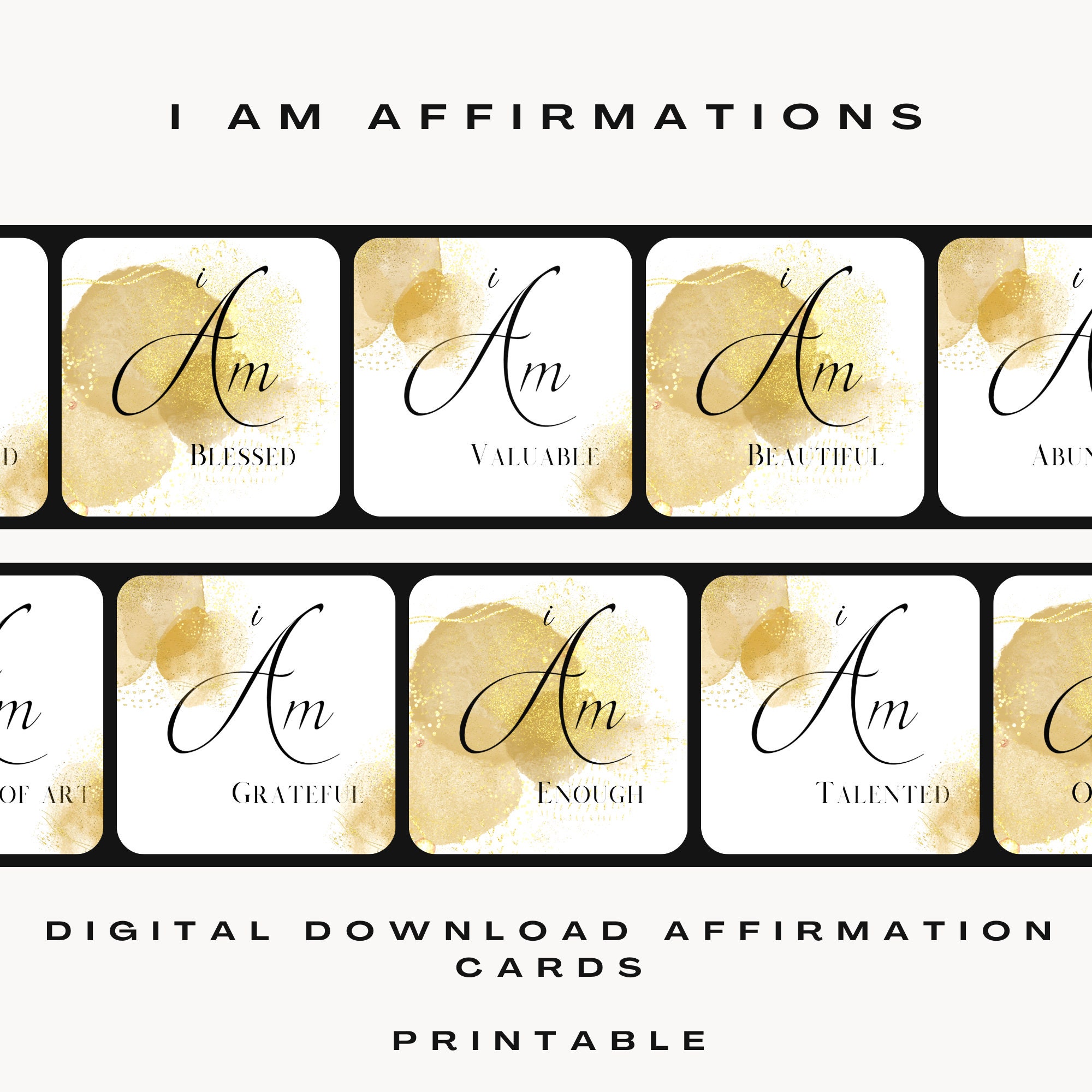 I AM Affirmation Cards - Etsy